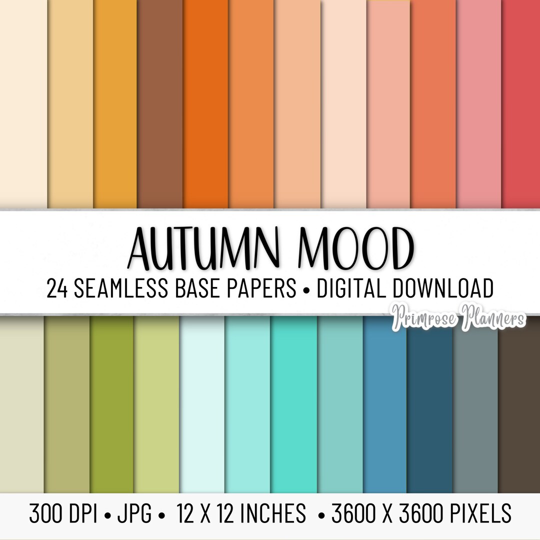 AUTUMMN MOOD Solid Digital Paper Pack | Solid Background | Base Digital ...