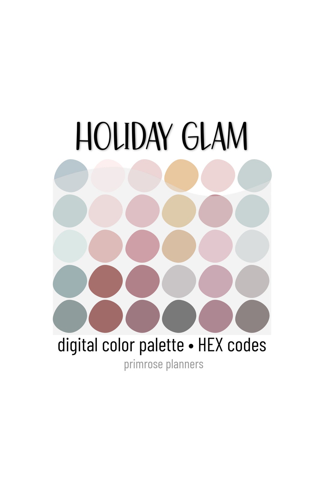 Holiday Glam Digital Color Palette - Color Chart | Goodnotes Tool ...