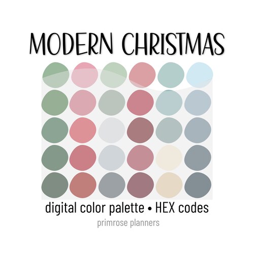 Winterberry Digital Color Palette Color Chart Goodnotes - Etsy