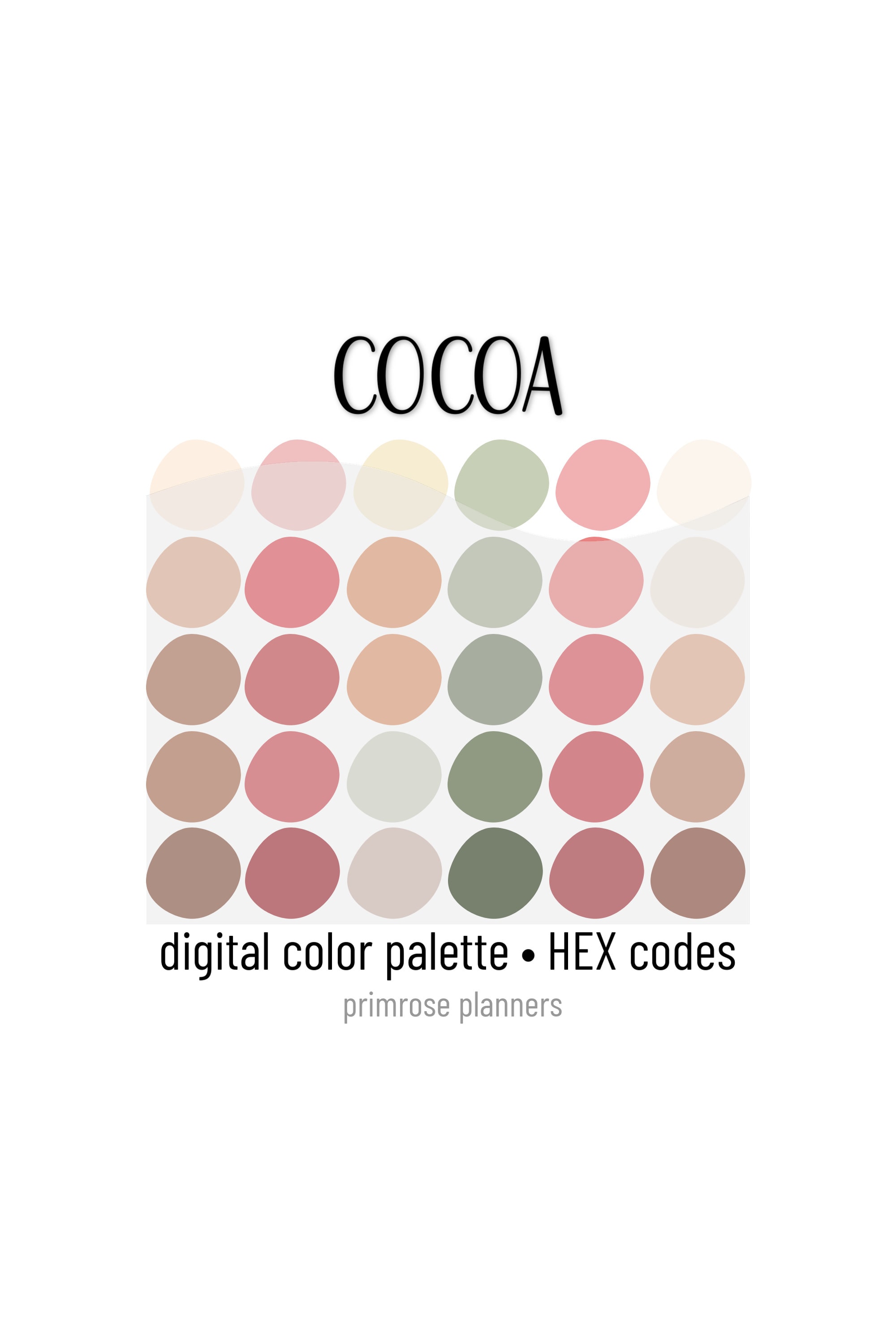 Cocoa Digital Color Palette Color Chart Goodnotes Tool - Etsy