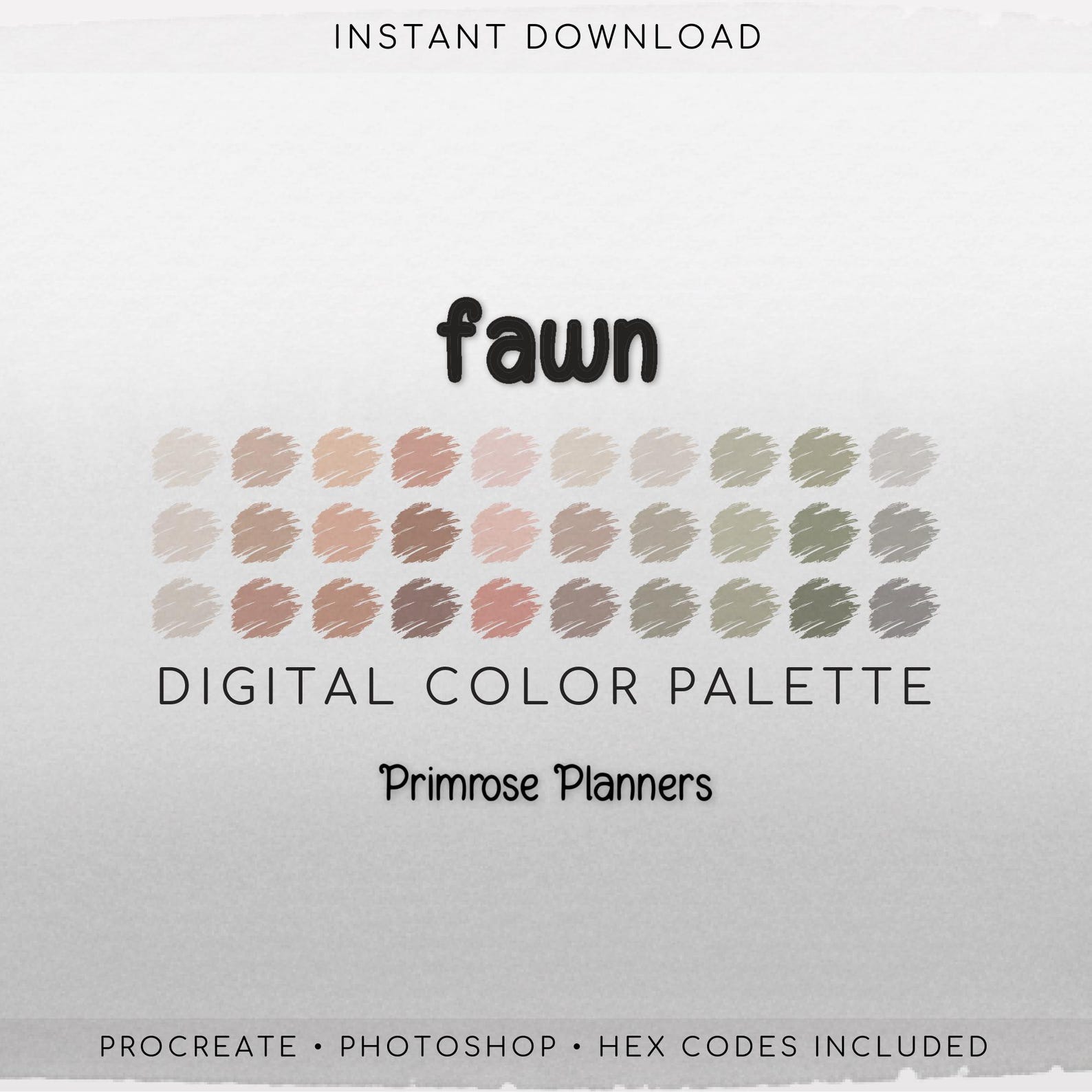 Fawn Digital Color Palette - Color Chart | Goodnotes Tool | iPad ...