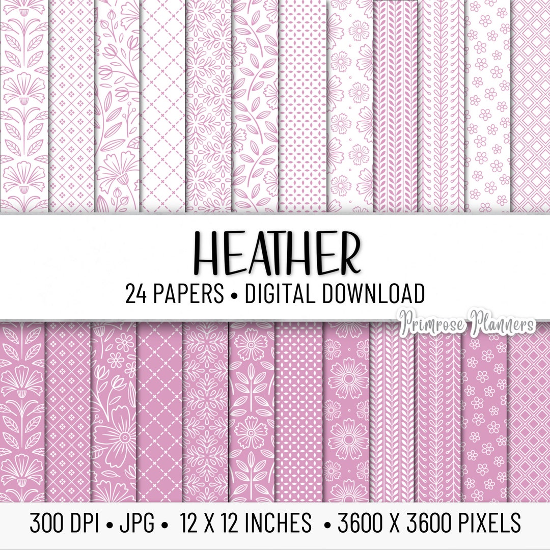 PURPLE Patterns Digital Paper Pack | Digital Striped Paper | Printable ...