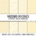Mustard Doodles Digital Paper Pack Mustard Pattern Paper Printable ...