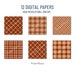 Fireside Orange Tartan Digital Paper Pack Digital Printable Paper Plaid ...