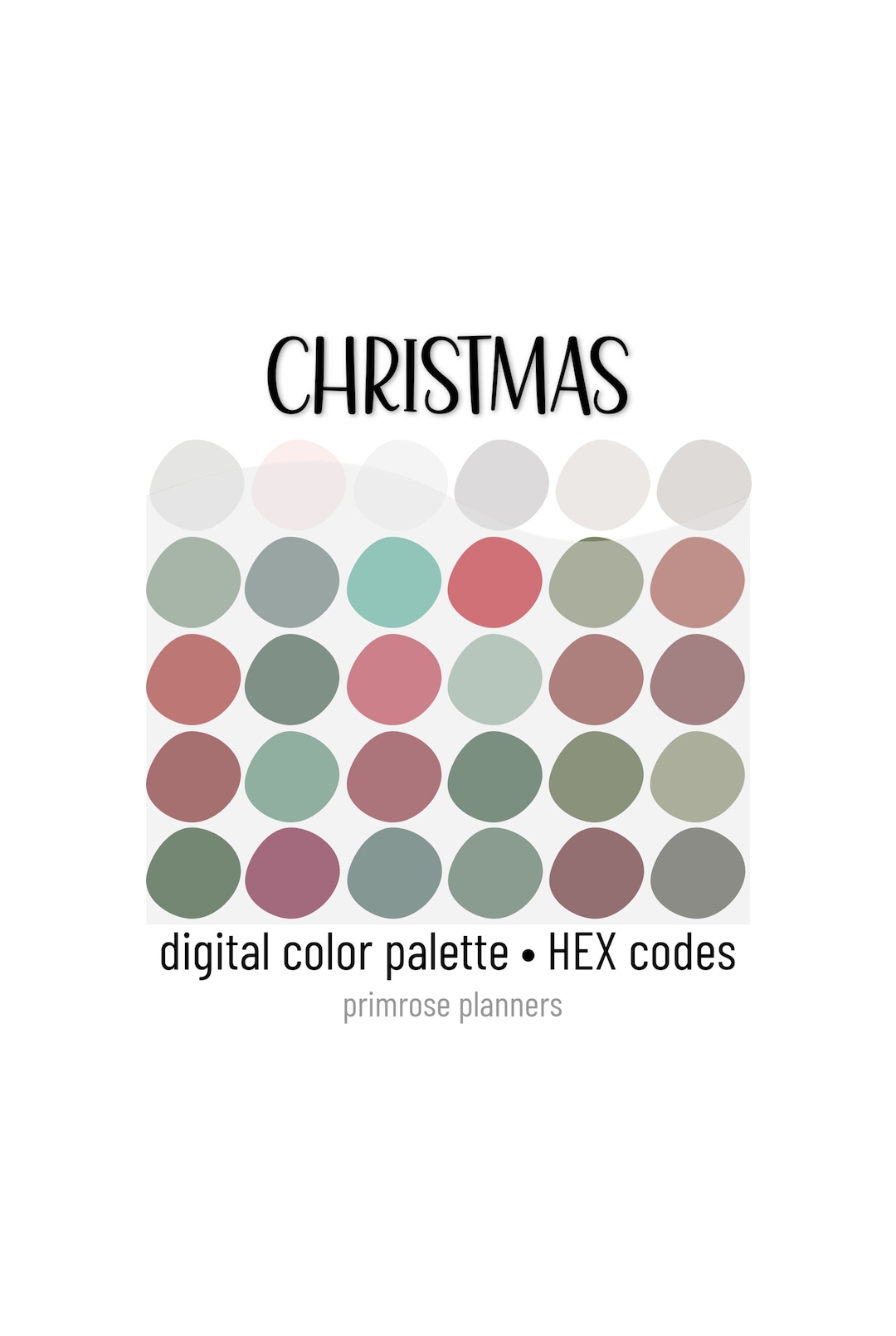 Christmas Digital Color Palette - Color Chart | Goodnotes Tool | iPad ...