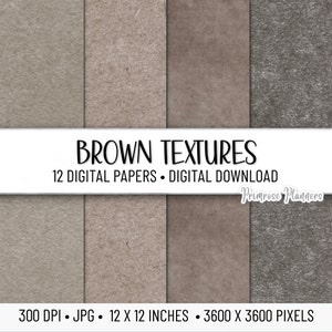 Brown Textured Digital Paper Pack | Digital Base Paper | Burlap Digital ...