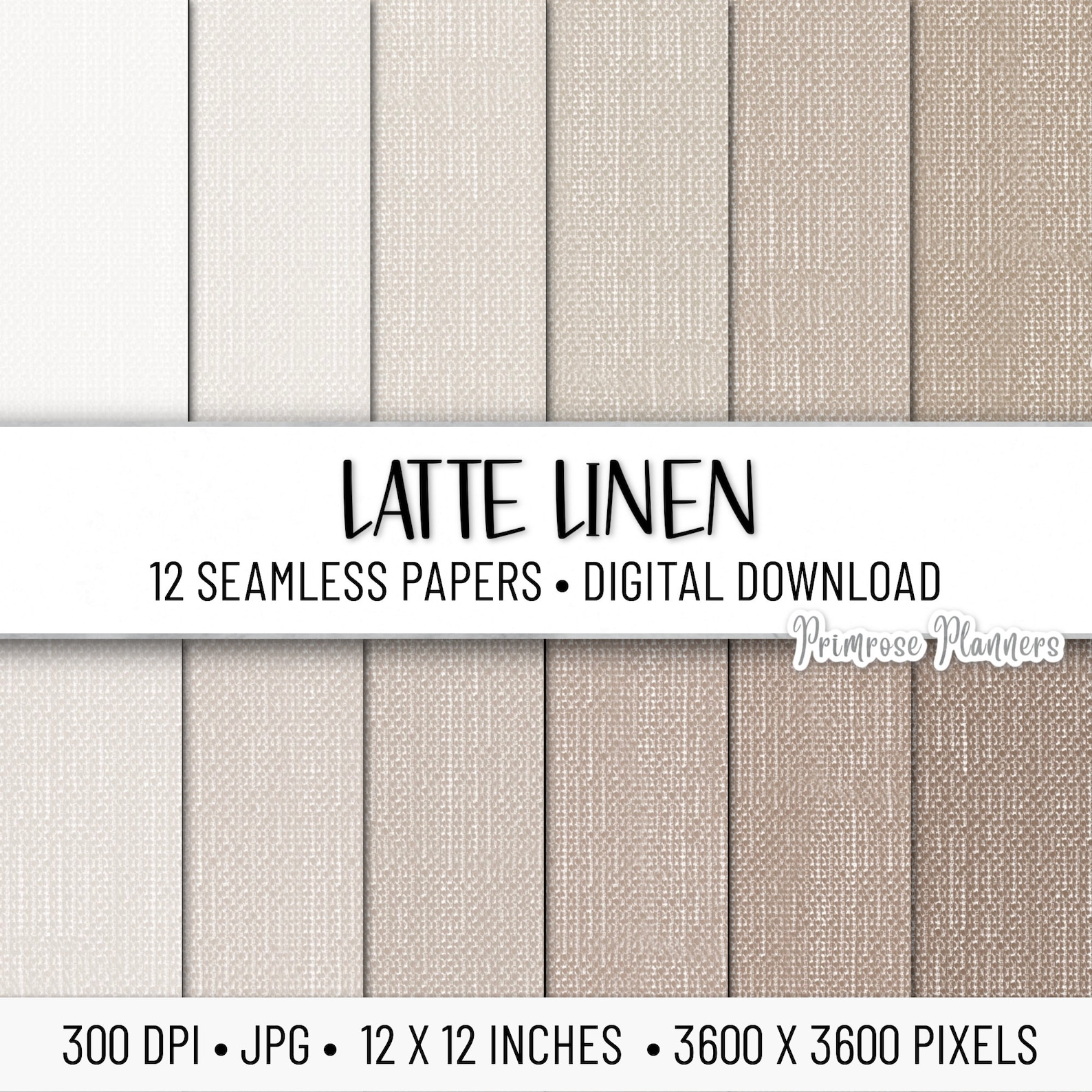 Latte Linen Digital Paper Pack Digital Base Paper Burlap - Etsy