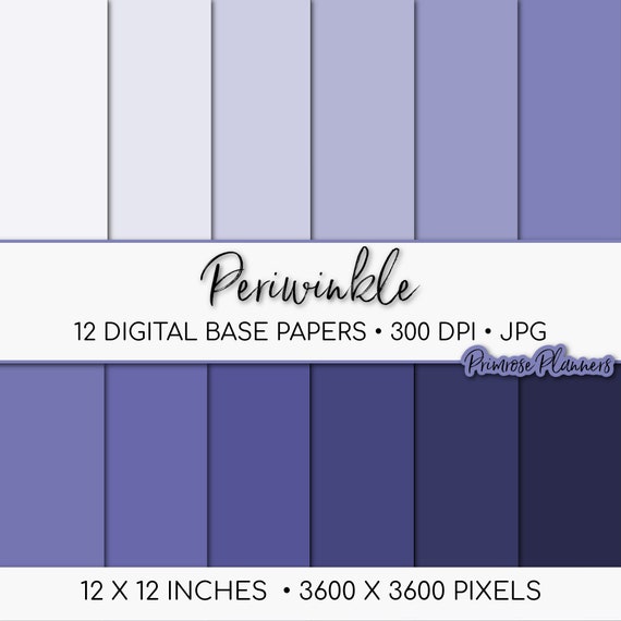 Periwinkle Solid Digital Paper Pack Digital Solid Paper | Etsy