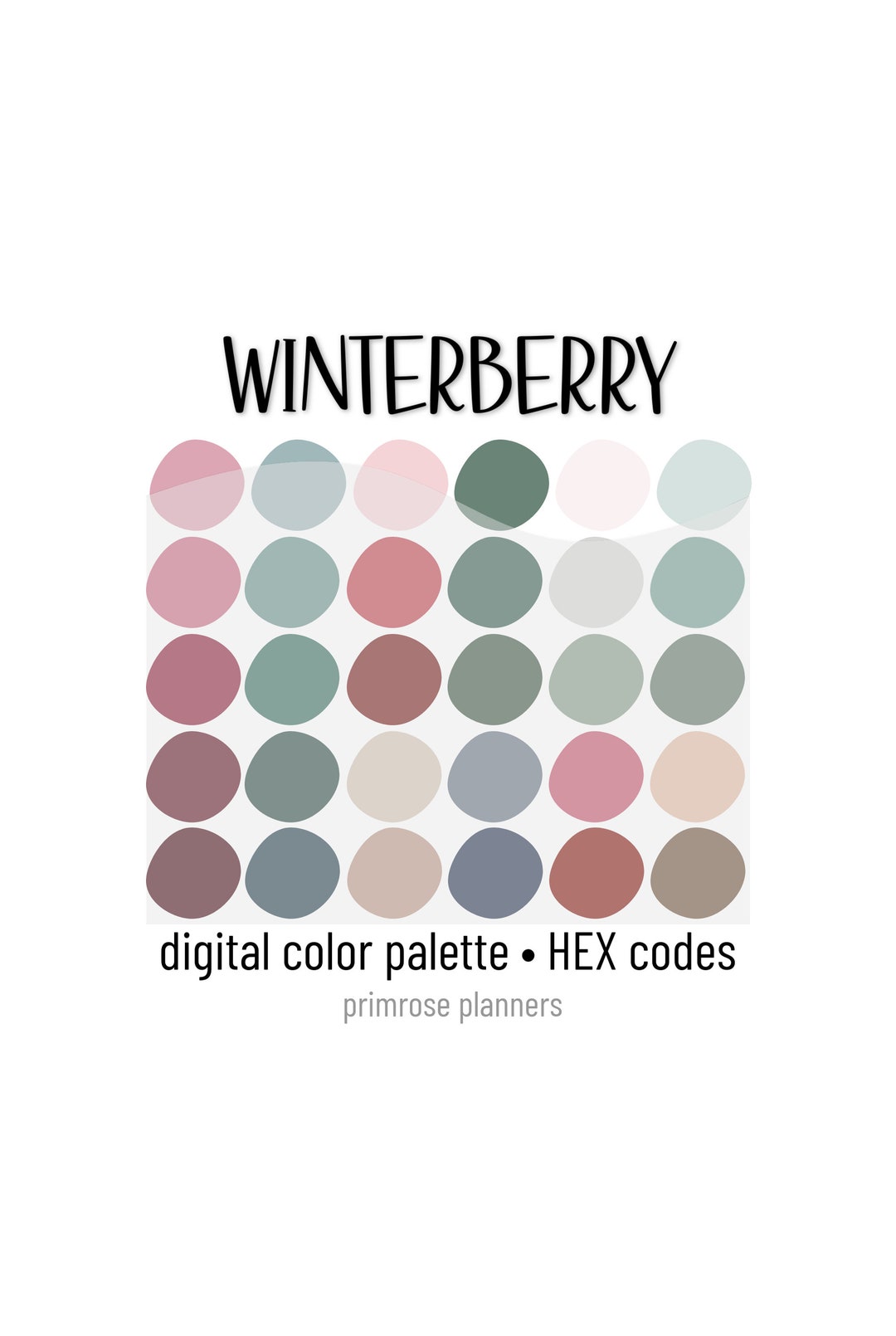 Winterberry Digital Color Palette - Color Chart | Goodnotes Tool | iPad ...