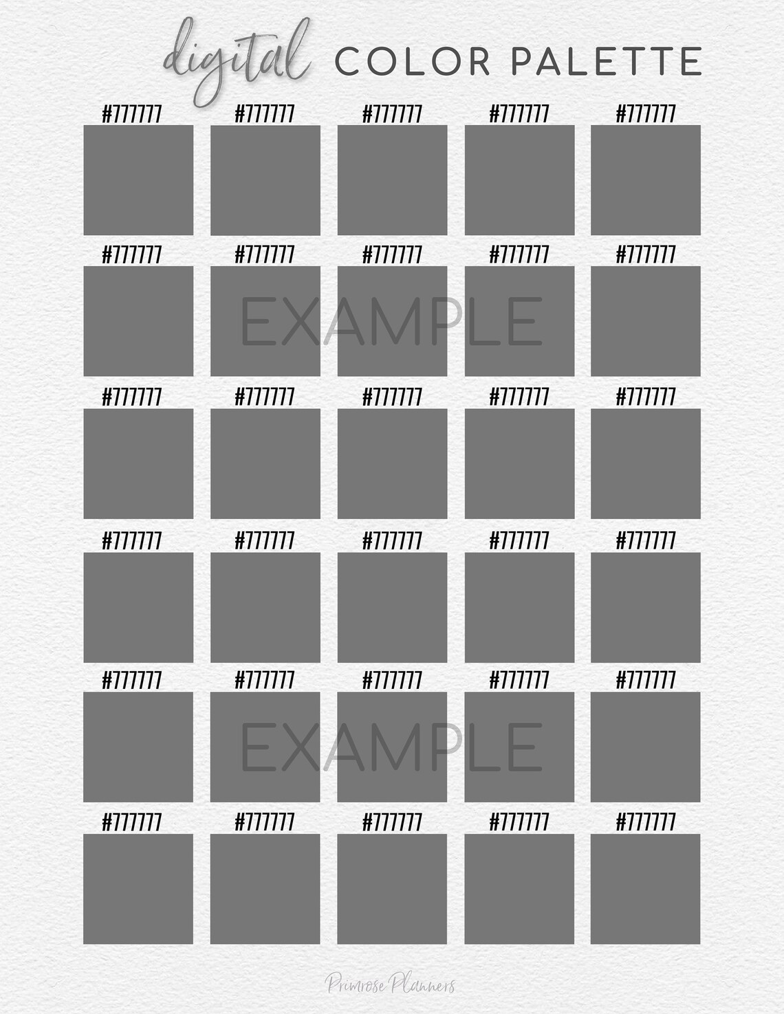 Winter Wonderland Digital Color Palette Color Chart - Etsy