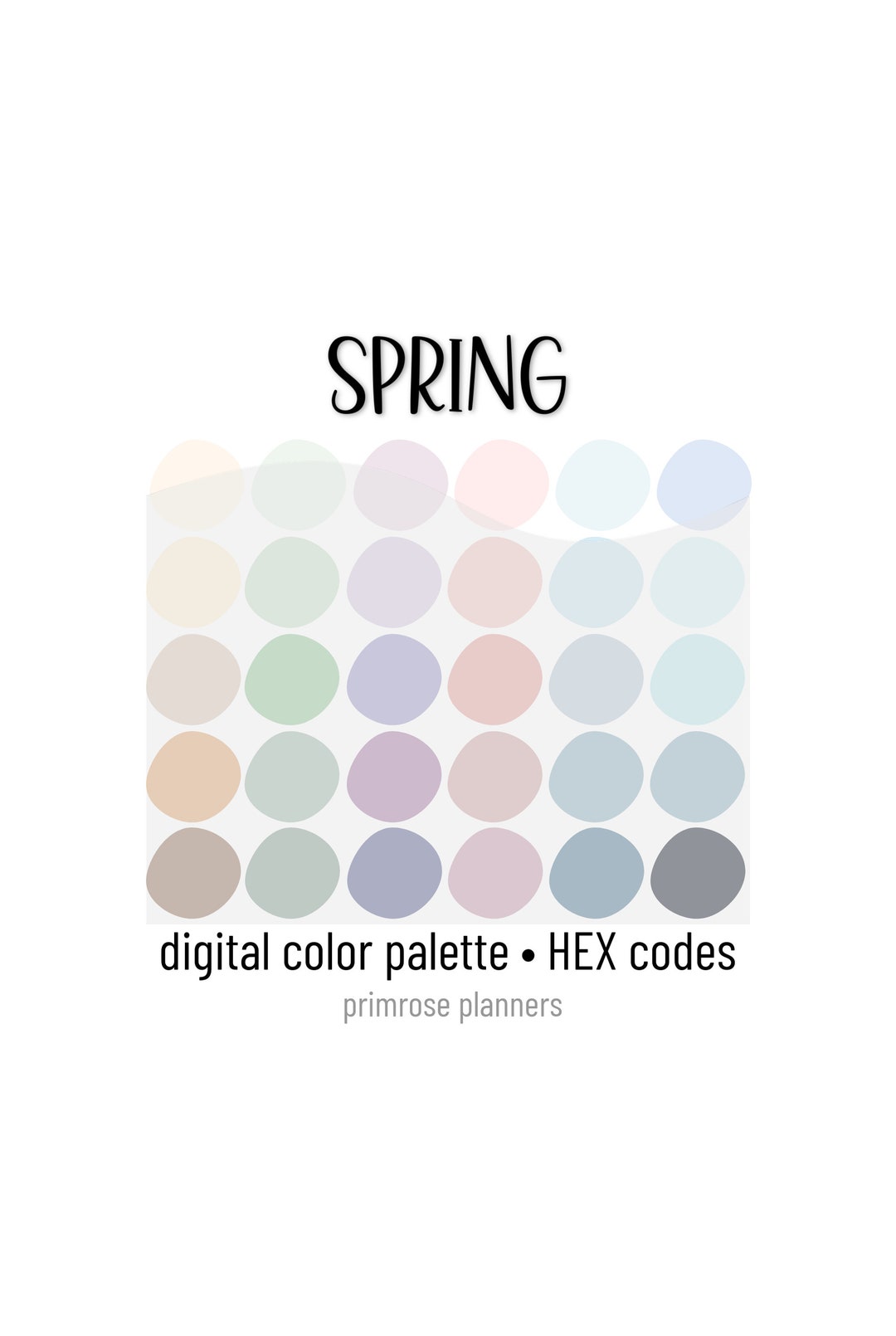 Spring Digital Color Palette Color Chart | Goodnotes Tool | iPad ...