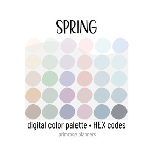 Spring Digital Color Palette Color Chart | Goodnotes Tool | iPad ...