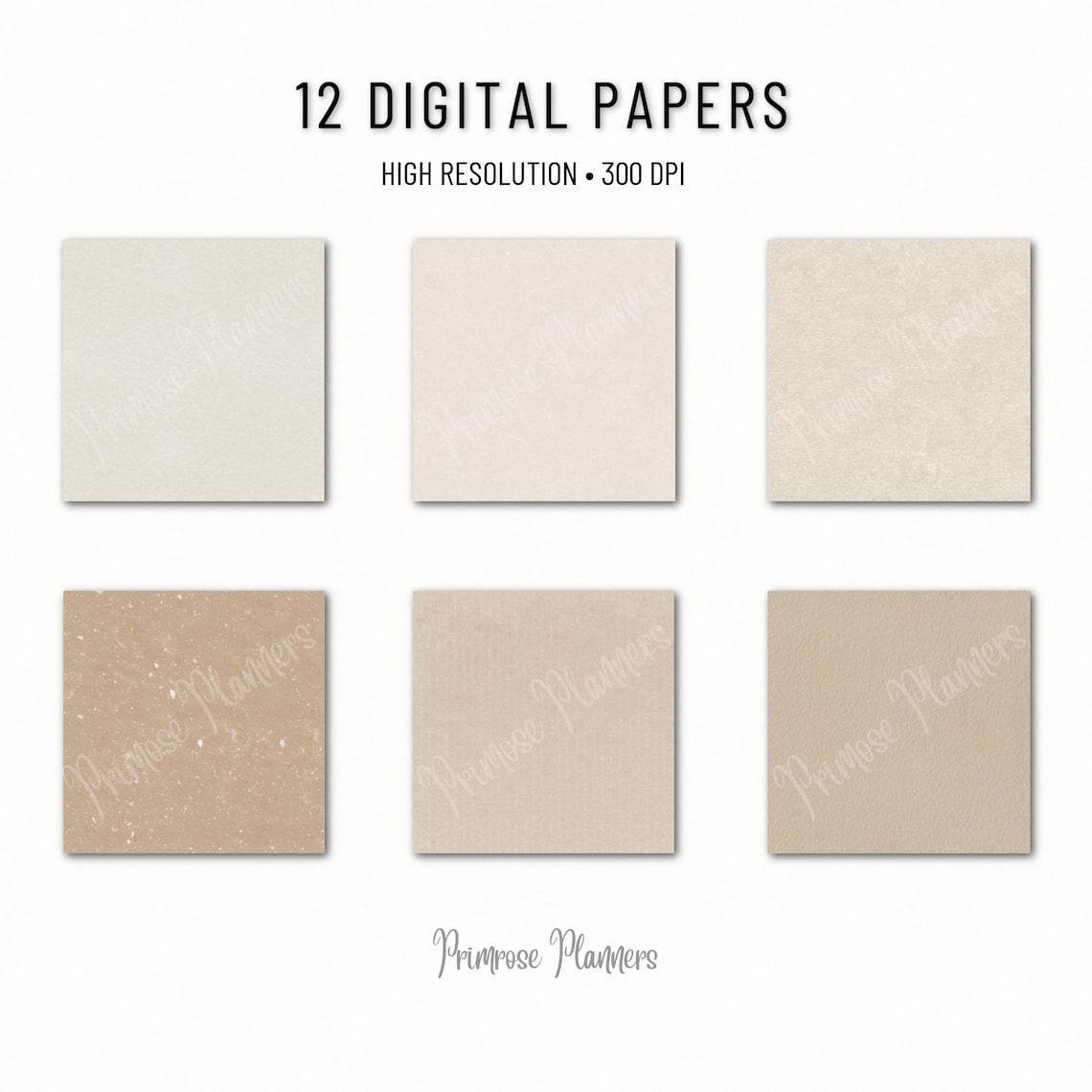 Beige Textured Digital Paper Pack | Digital Base Paper | Burlap Digital ...