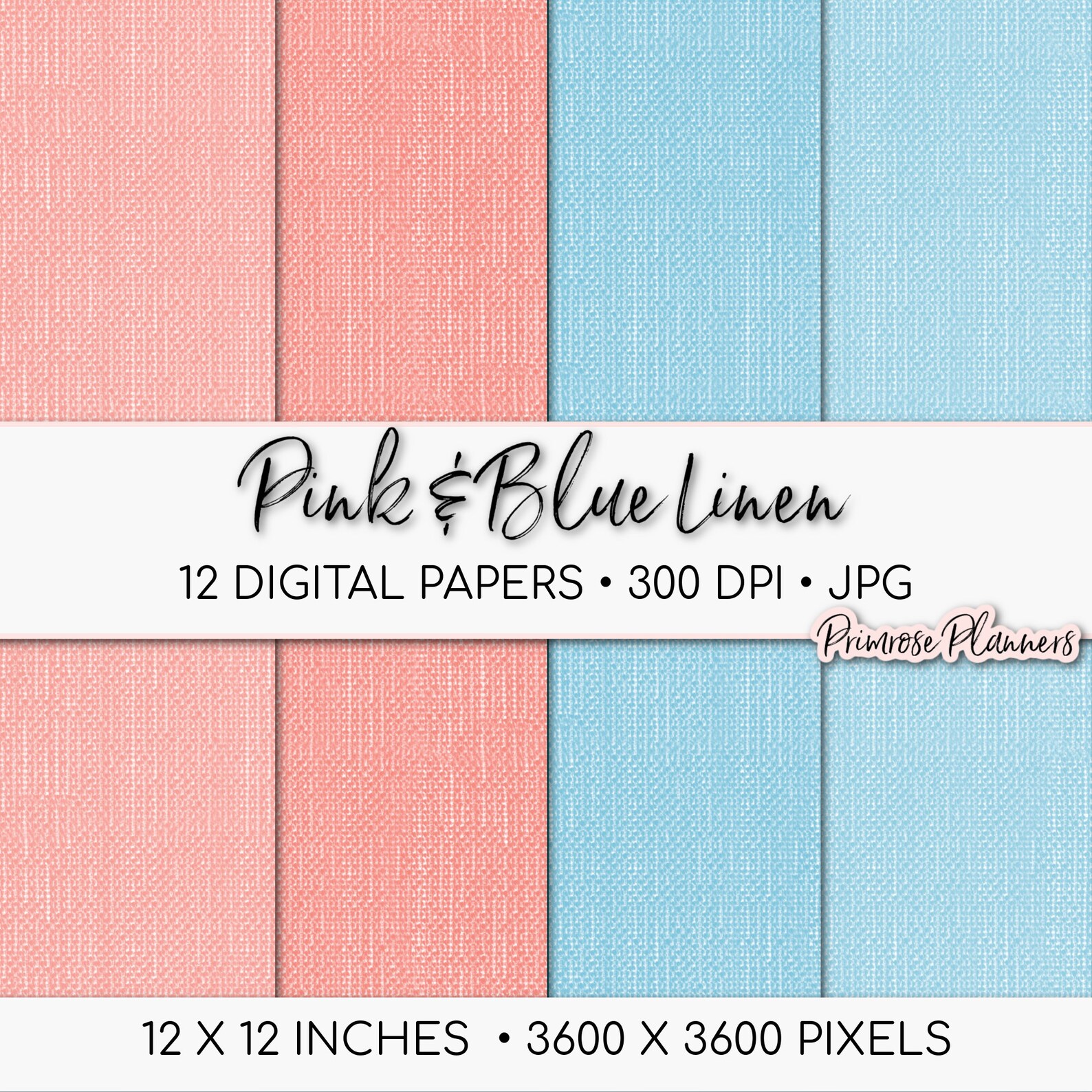 Pink and Blue Linen Digital Paper Linen Background Digital | Etsy