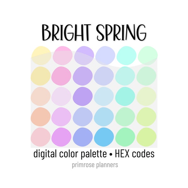 Spring Color Palette - Etsy