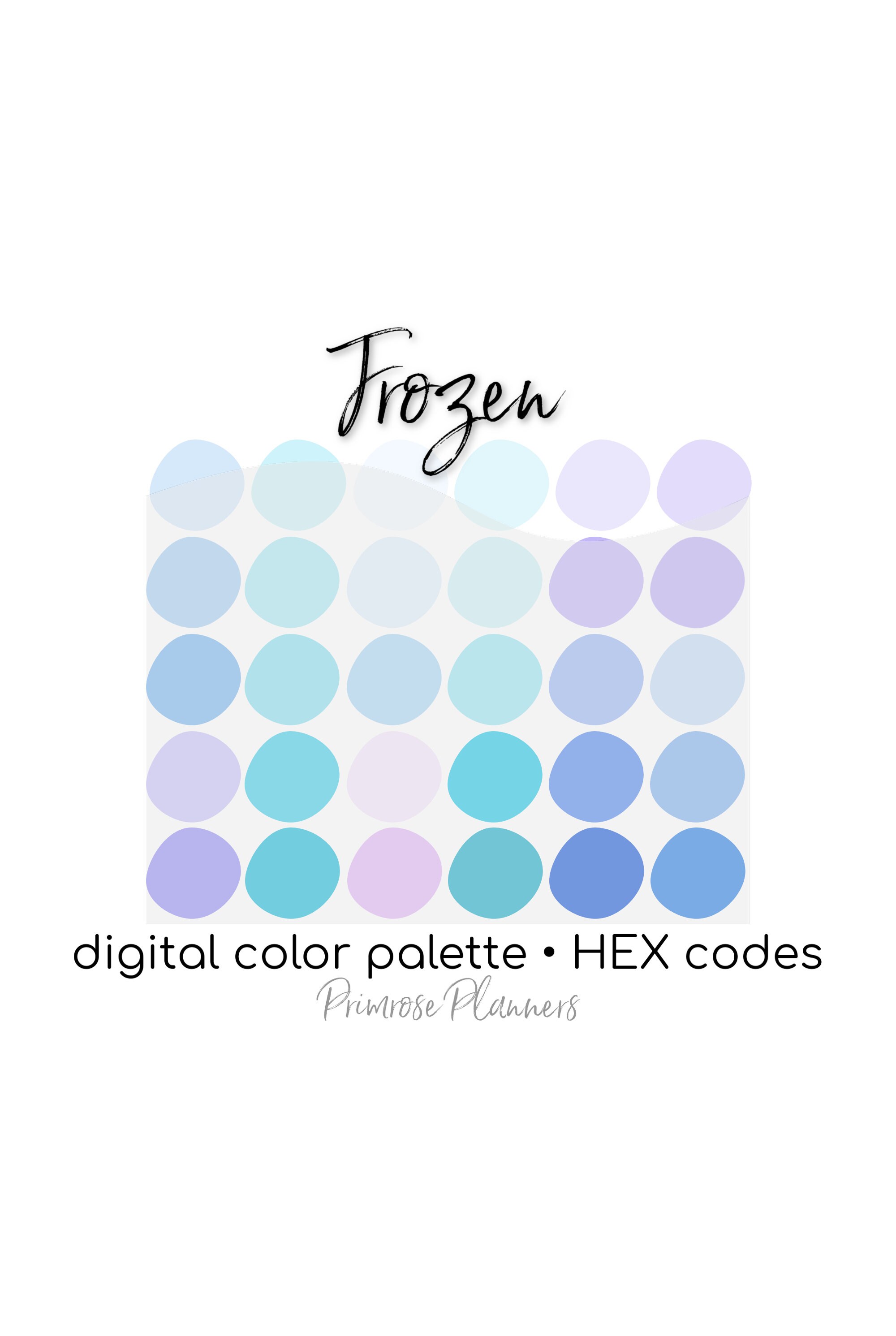 Frozen Digital Color Palette Color Chart Goodnotes Tool | Etsy New Zealand