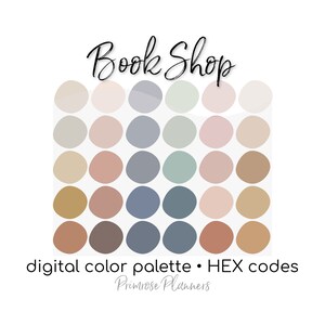 Book Shop Digital Color Palette Color Chart Goodnotes Tool - Etsy