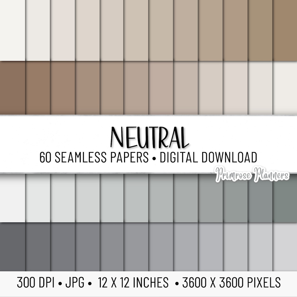 Neutral Solid Digital Paper Pack Plain Grey Background - Etsy
