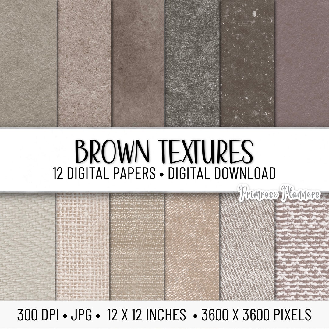 Brown Textured Digital Paper Pack | Digital Base Paper | Burlap Digital ...
