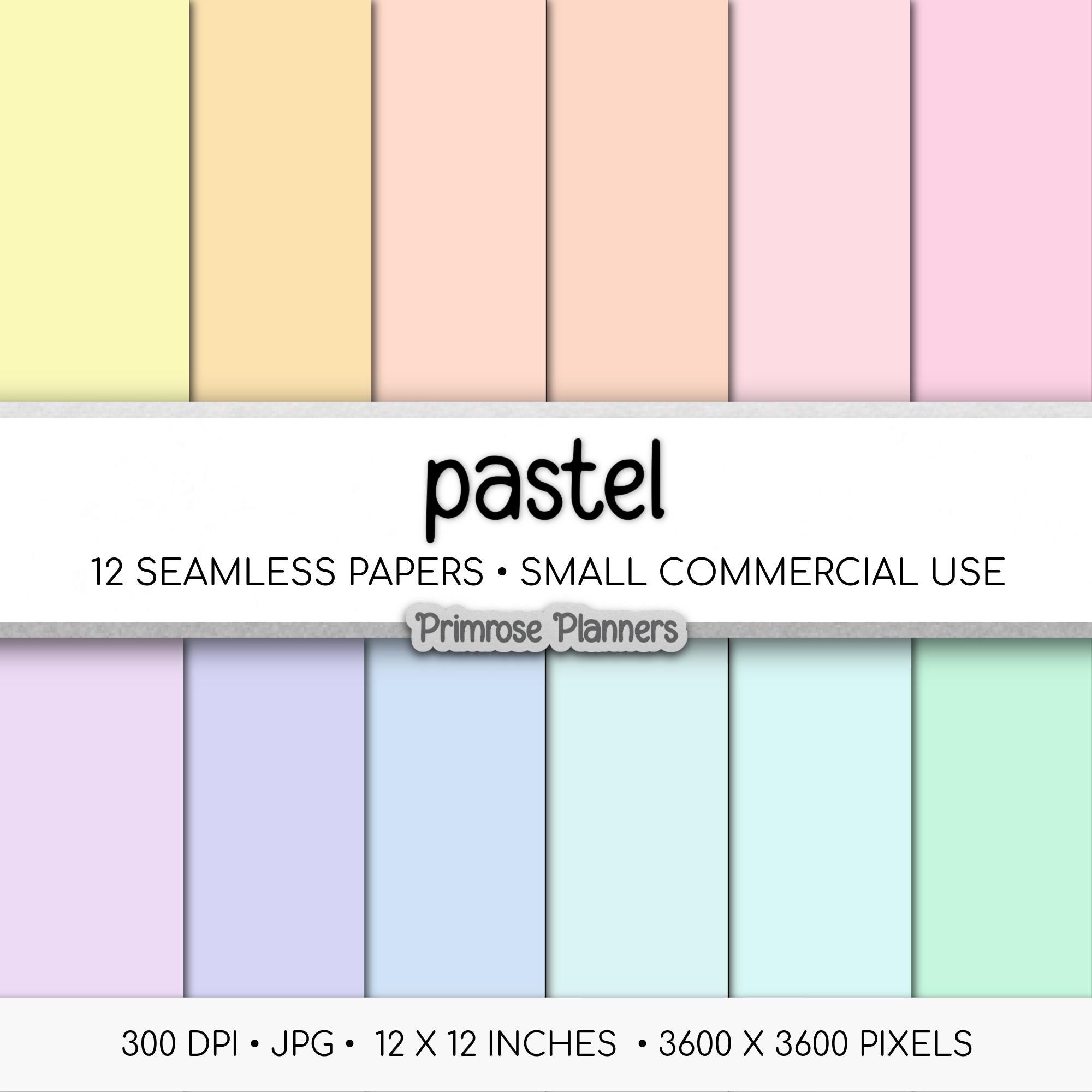 Light Rainbow Backgrounds, Solid Color Digital Paper, Soft Pastel ...