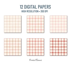 SOFT AUTUMN Fall Plaid Digital Paper Pack | Buffalo Check | Plaid ...
