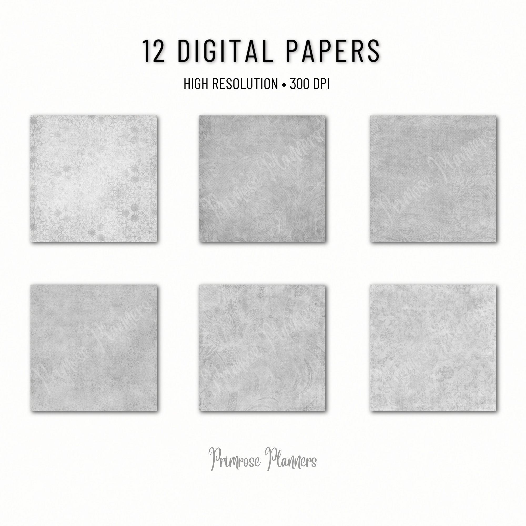 Grey Textured Digital Paper Pack Digital Base Paper - Etsy