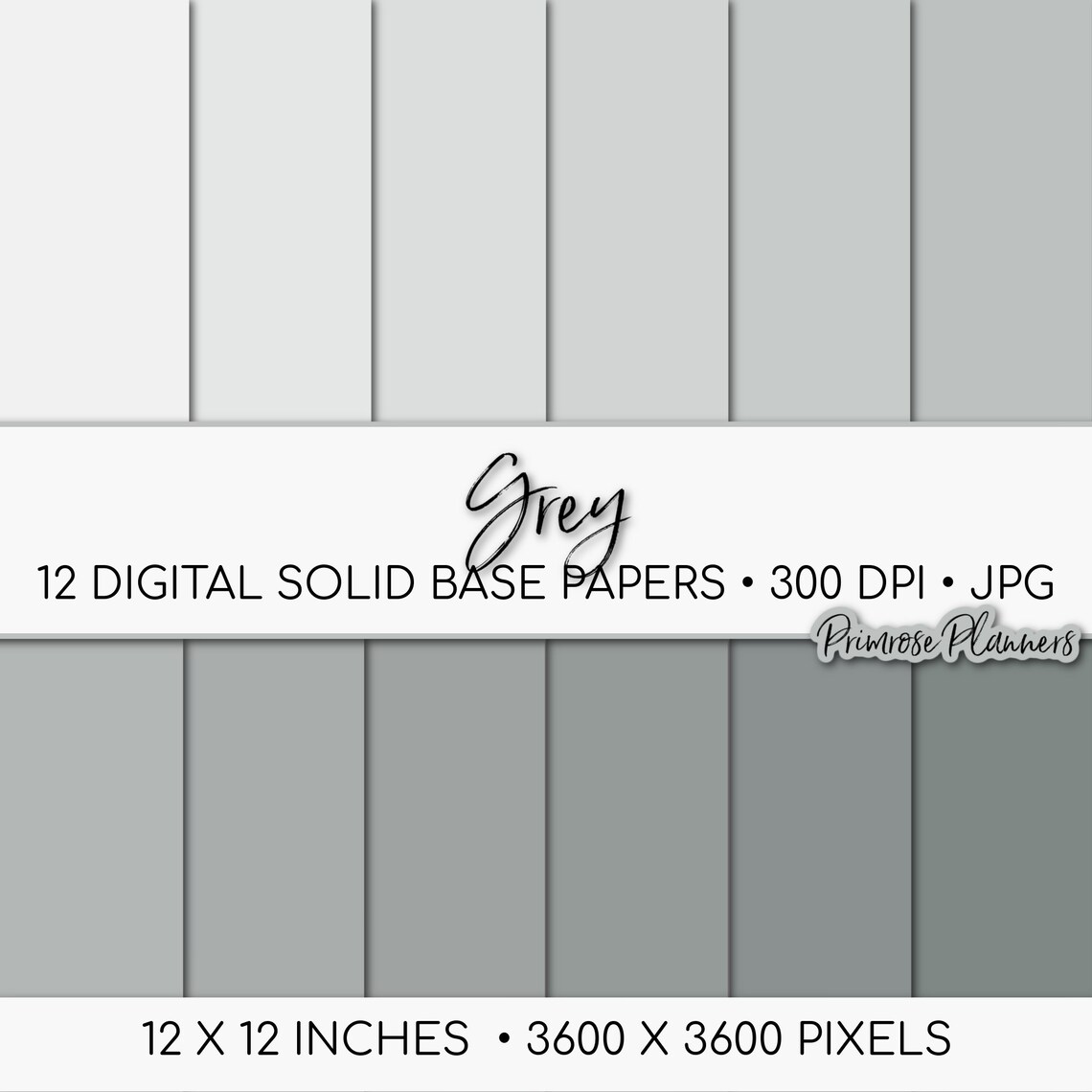 Shades of Grey Solid Digital Paper Pack Plain Background | Etsy Canada