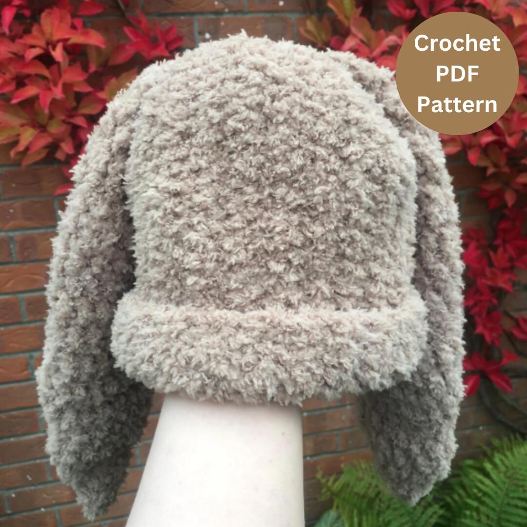 Bunny Beanie Crochet Pattern (PDF Download) Intermediate - Etsy