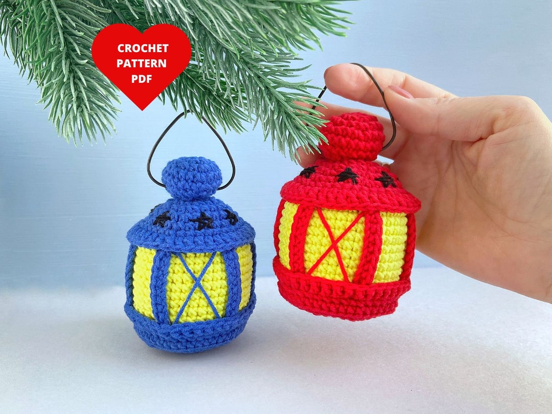 Christmas Crochet Pattern, Lantern Amigurumi, Christmas Tree Ornament ...