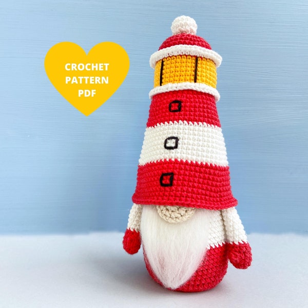 Crochet Lighthouse Gnome - Etsy