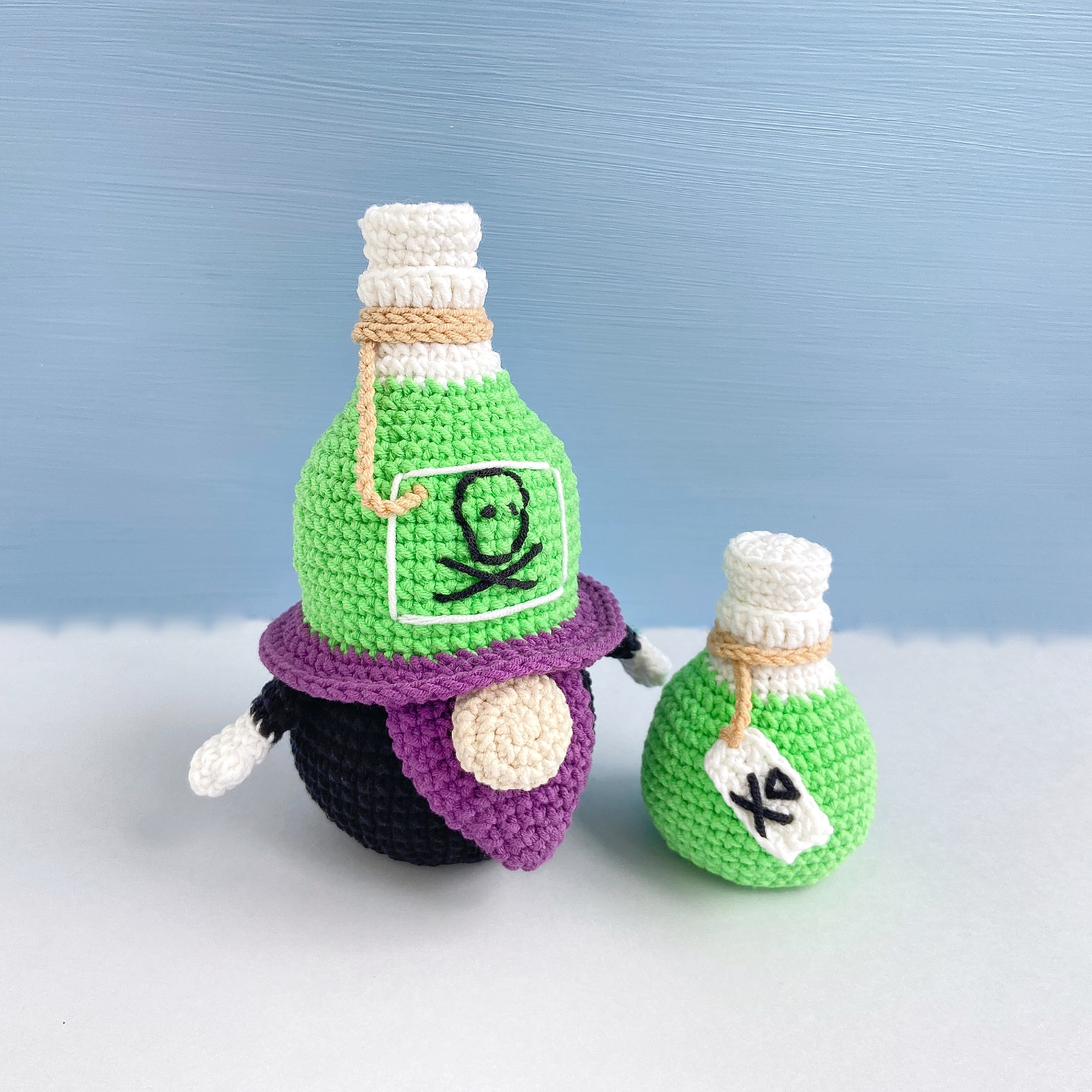 Halloween Poison Vial Gnome Crochet Pattern With Keychain Poison Vial ...