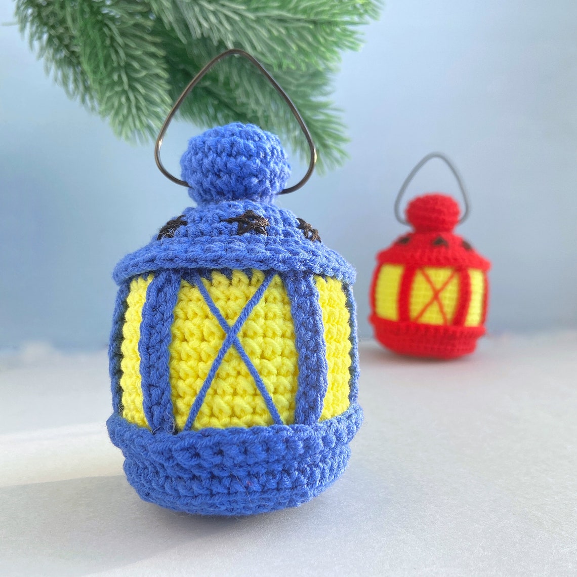 Christmas Crochet Pattern, Lantern Amigurumi, Christmas Tree Ornament ...