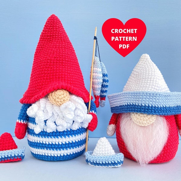 Crochet Sea Gnome Patterns - Etsy