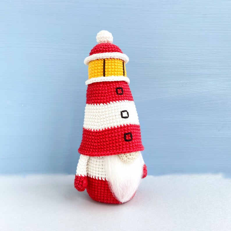 Crochet Pattern Lighthouse Gnome, Summer Gnome Tutorial, PDF Pattern ...