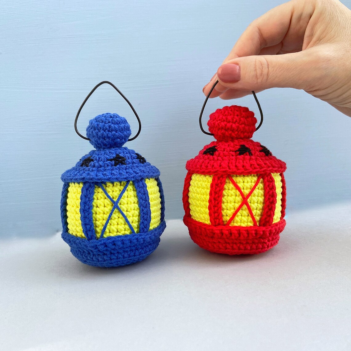 Christmas Crochet Pattern, Lantern Amigurumi, Christmas Tree Ornament ...
