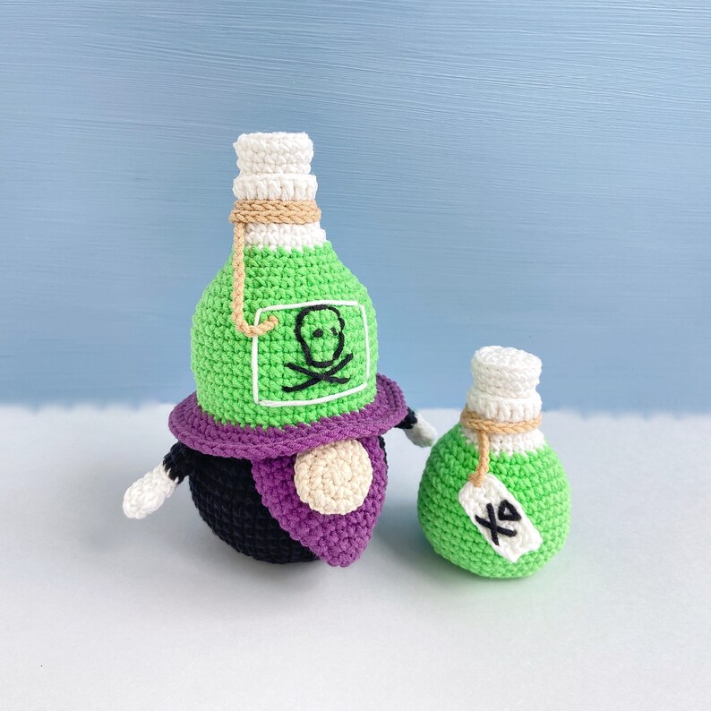 Bundle Halloween Gnomes Crochet Pattern Poison Vial Scull - Etsy