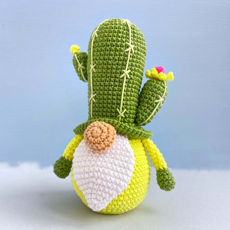 Crochet Pattern Cactus Gnome, Spring Flower Gnome, Pdf Pattern, Mother ...