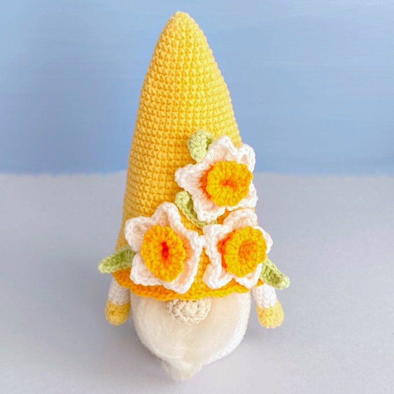 Crochet Pattern Daffodil Gnome Spring Flower PDF Tutorial | Etsy