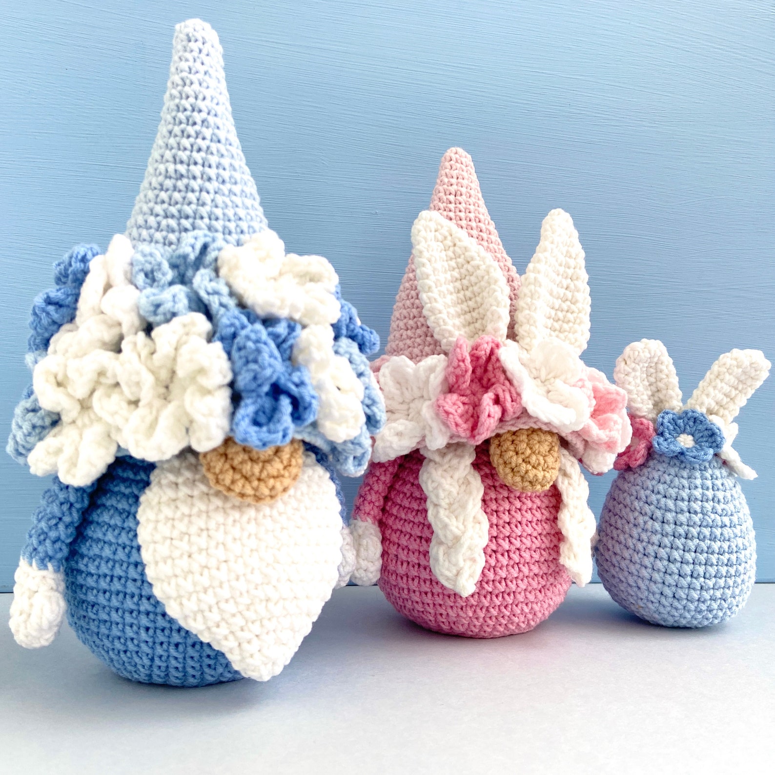 Easter Gnomes Crochet Pattern Flower Gnome Bunny Gnome - Etsy