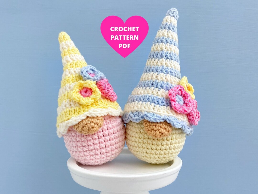 Easter Eggs With Gnome’s Hats Crochet Pattern, Easter Ornament Pdf ...