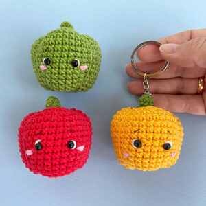 Crochet Pattern Bell Pepper Keychain, Thanksgiving Basket, Fall ...