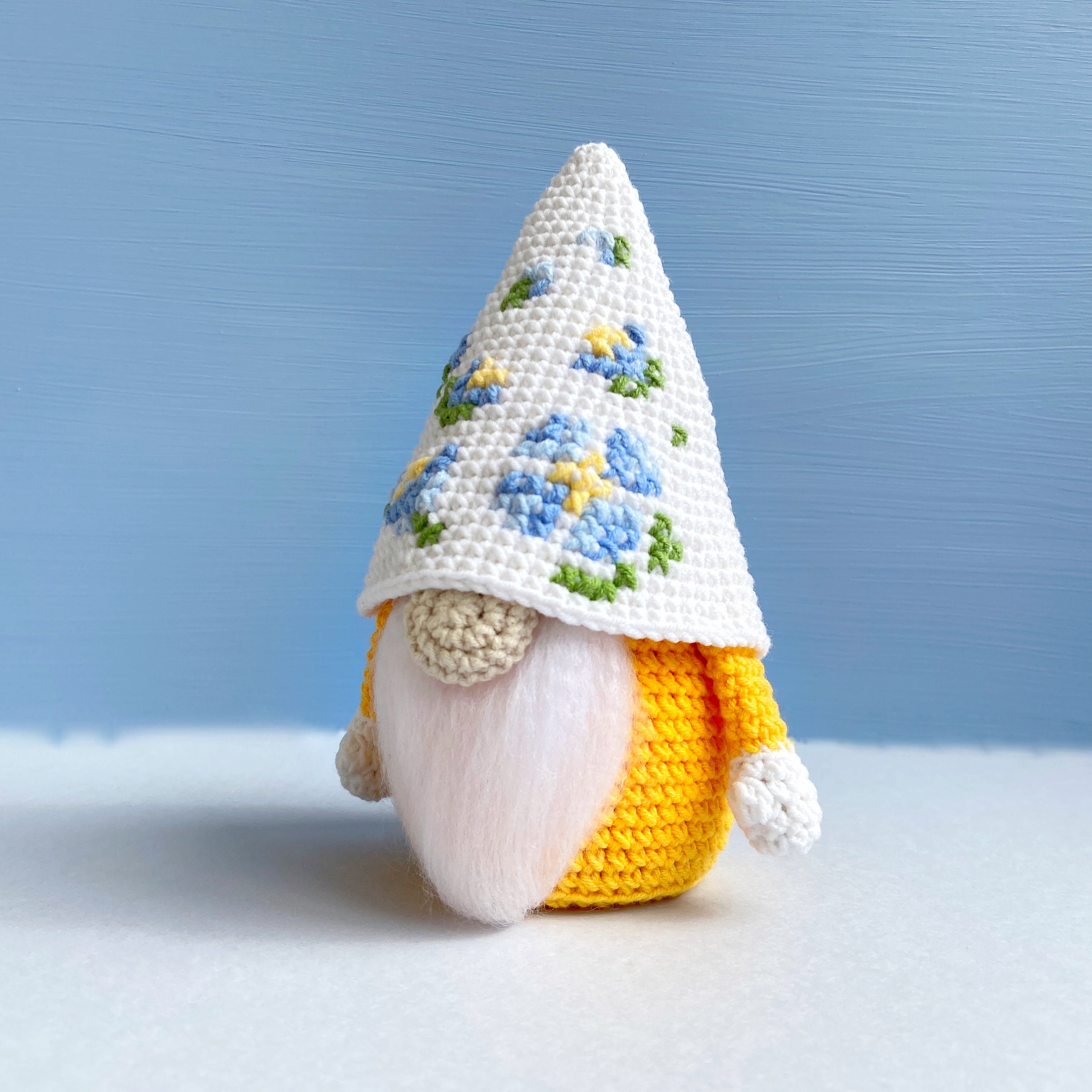 Crochet Pattern Spring Gnome With Cross Stitch Hat Holiday | Etsy