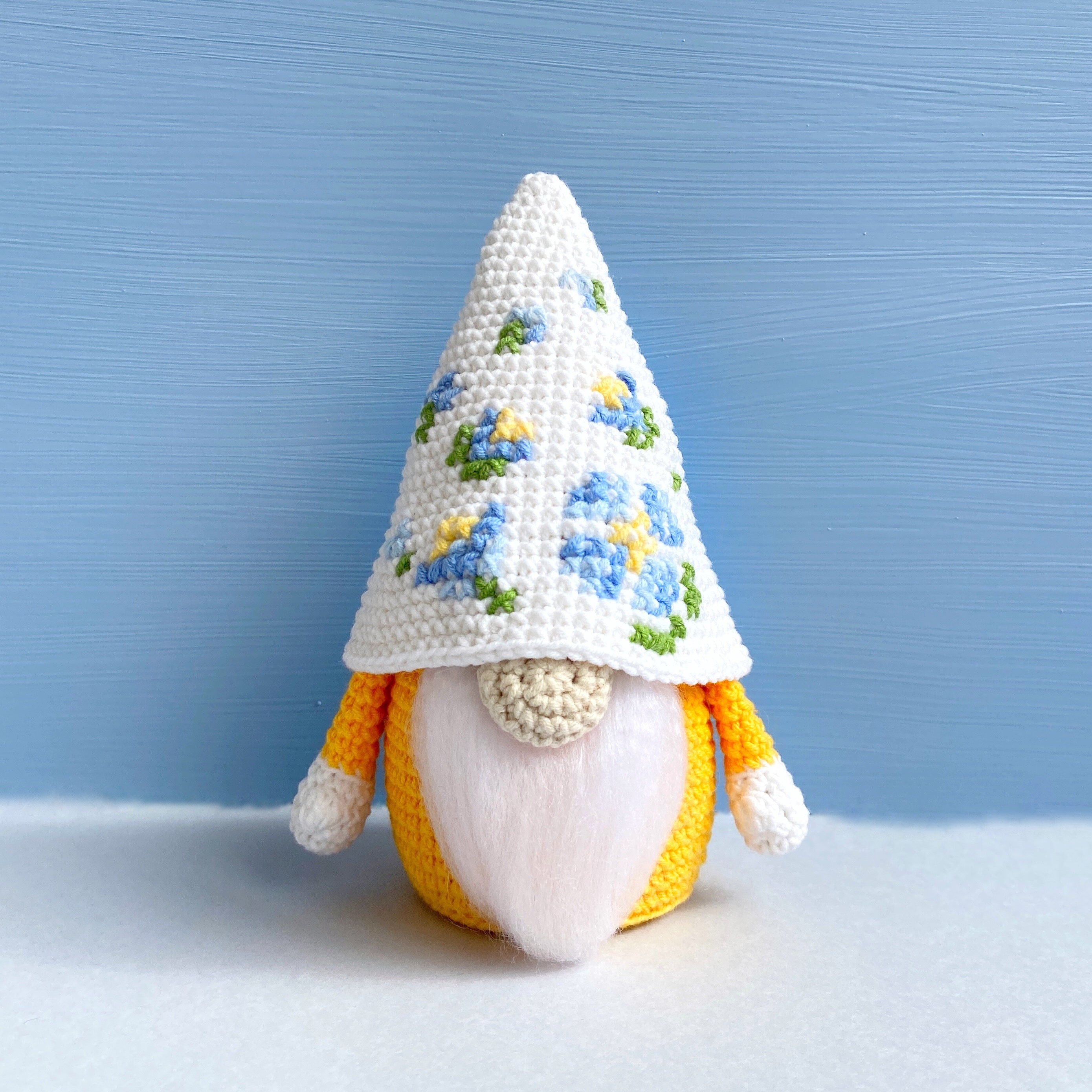 Crochet Pattern Spring Gnome With Cross Stitch Hat Holiday | Etsy