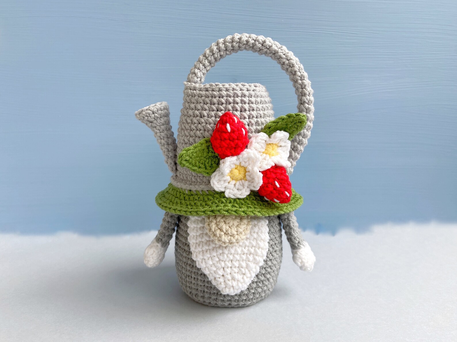 Crochet Pattern Watering Can Gnome Garden Gnome PDF Tutorial - Etsy