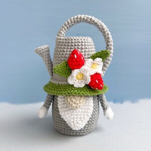 Crochet Pattern Watering Can Gnome, Garden Gnome PDF Tutorial, Spring ...