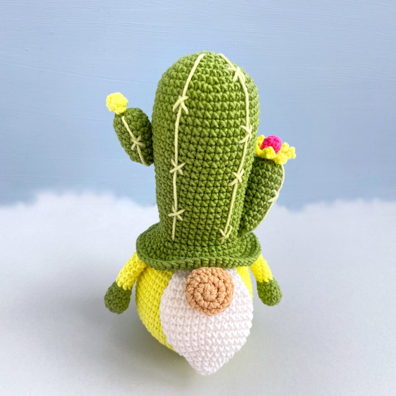 Crochet Pattern Cactus Gnome, Spring Flower Gnome, Pdf Pattern, Mother ...