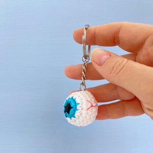Crochet Halloween Keychain Pattern, Halloween Bloody Eye Ornaments ...