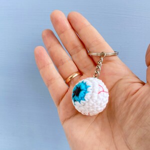 Crochet Halloween Keychain Pattern, Halloween Bloody Eye Ornaments ...