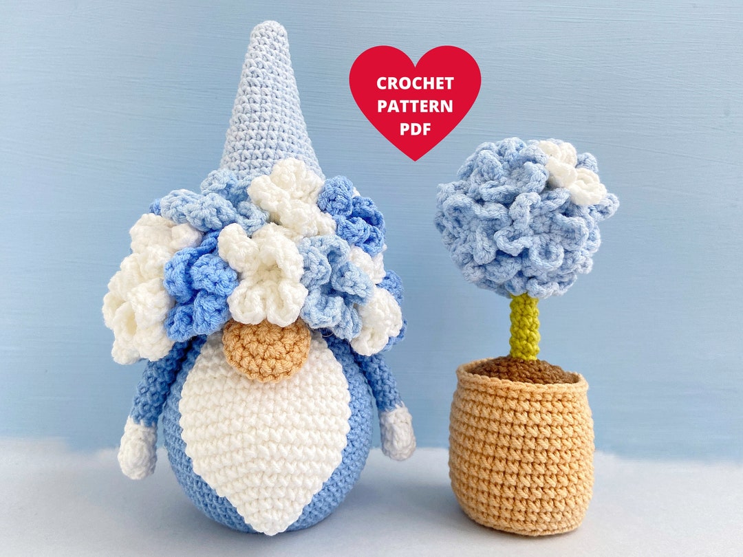 Flower Gnome Crochet Pattern, Spring Garden Gnome PDF Tutorial ...