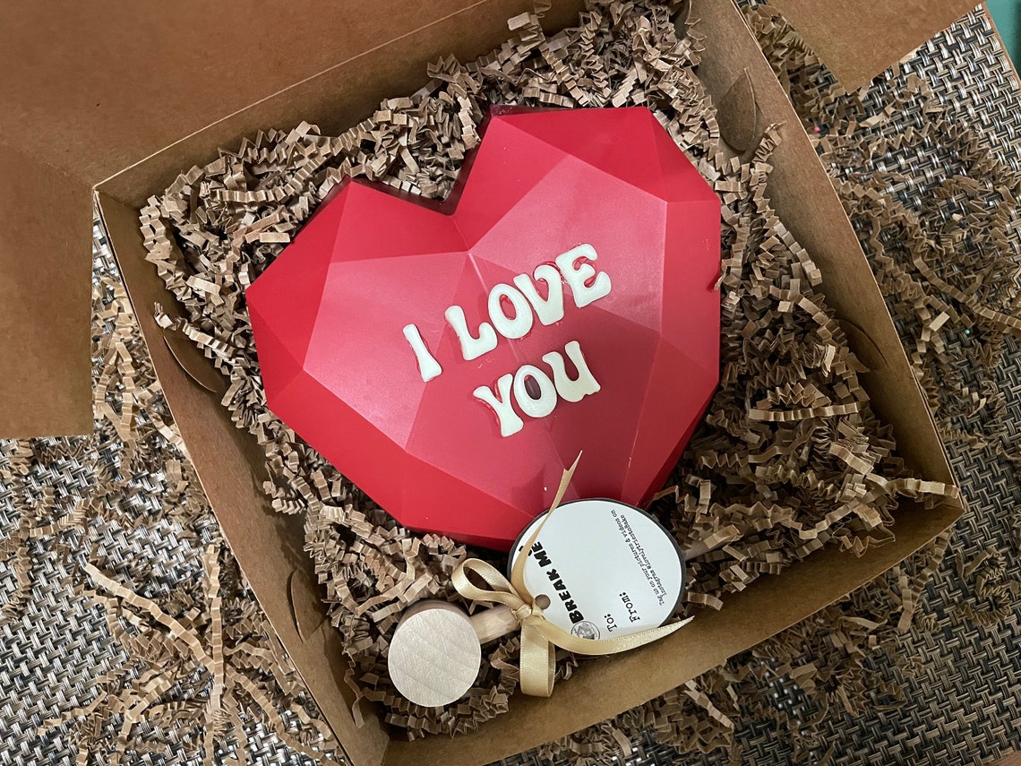 Breakable Chocolate Heart Breakable Heart Anniversary Gift - Etsy